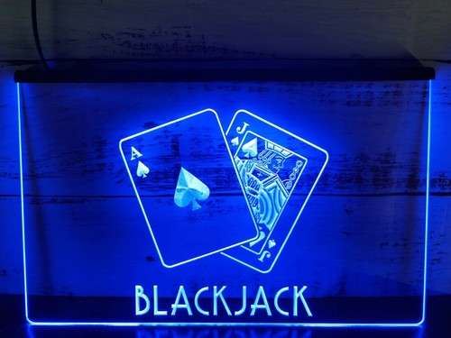 Blackjack Poker bar LED Neon Light Sign gift home decore for room size ...