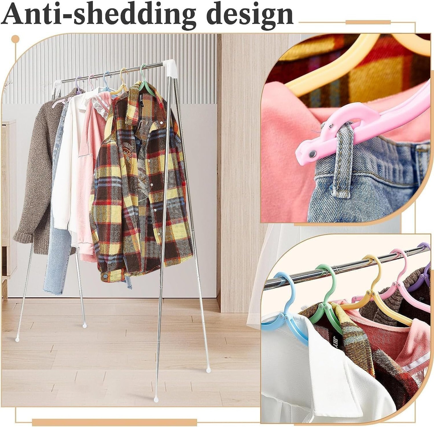 Portable Garment Rack, Folding Clothes Rack, Collapsible Clothing Rack ...