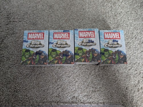 Topps Chrome Marvel 2025 Blaster Box Lot of 4 Boxes New Sealed Free ...