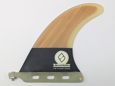 7" Shapers Fins Longboard Surfboard Fin fiberglass Bamboo 7.0" Classic ...