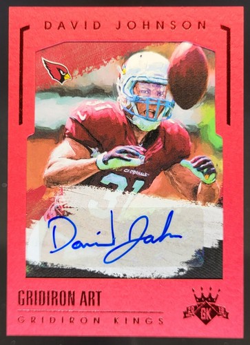 2015 Panini Gridiron Kings David Johnson Art Red Frame /49 RC Auto Cardinals NS6 | eBay