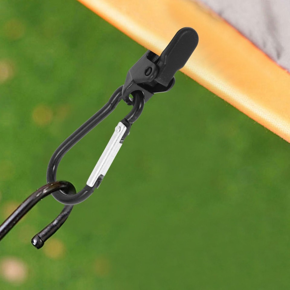 24 Pcs Shade Sail Tarp Clips Secure Clamp Outdoor Camping Tent ...