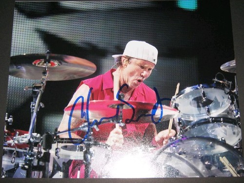 CHAD SMITH RHCP DRUMMER SIGNED 8X10 CHILLI PEPPERS SLIGHT IMPERFECTIONS ...