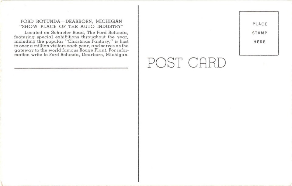 Ford Rotunda, Dearborn, Michigan, Show Place of The Auto Industry ...