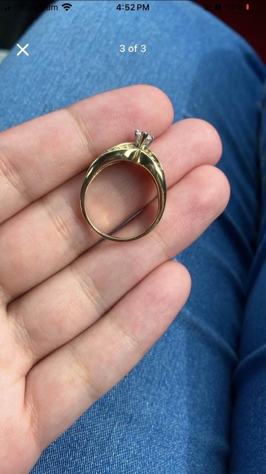 14k gold diamond ring size 9.5 or 10 | eBay