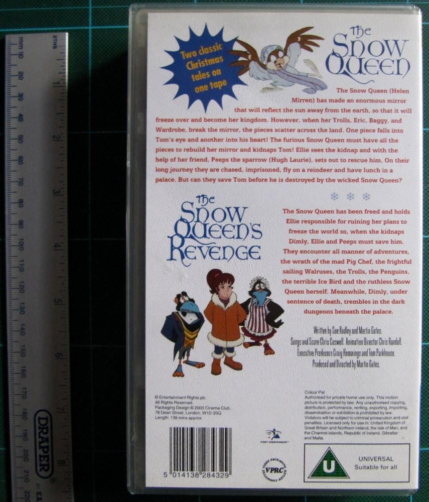 VHS UK PAL Tape - Snow Queen & Revenge of the Snow Queen - Condition ...