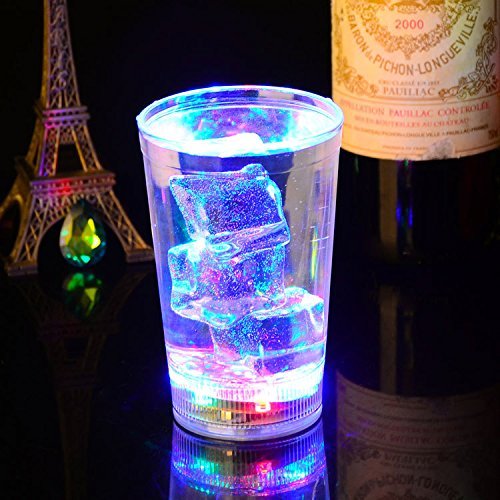 1 Flashing Water Activated LED Glass Glowing Liquid Tumbler Light Up ...