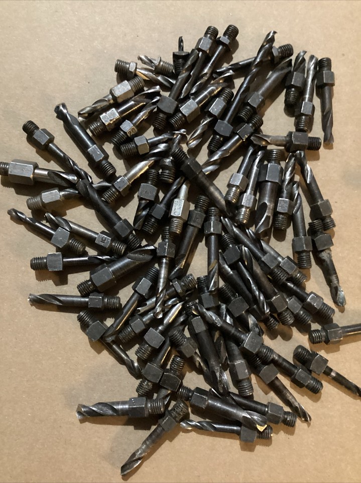 Large Lot 1/4” Threaded Drill Bits See Pictures | eBay