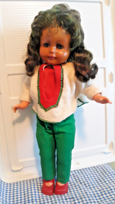 Max Zapf 46 Doll 17" West Germany Pants Shirt Poncho Shoes Blue Eyes ...