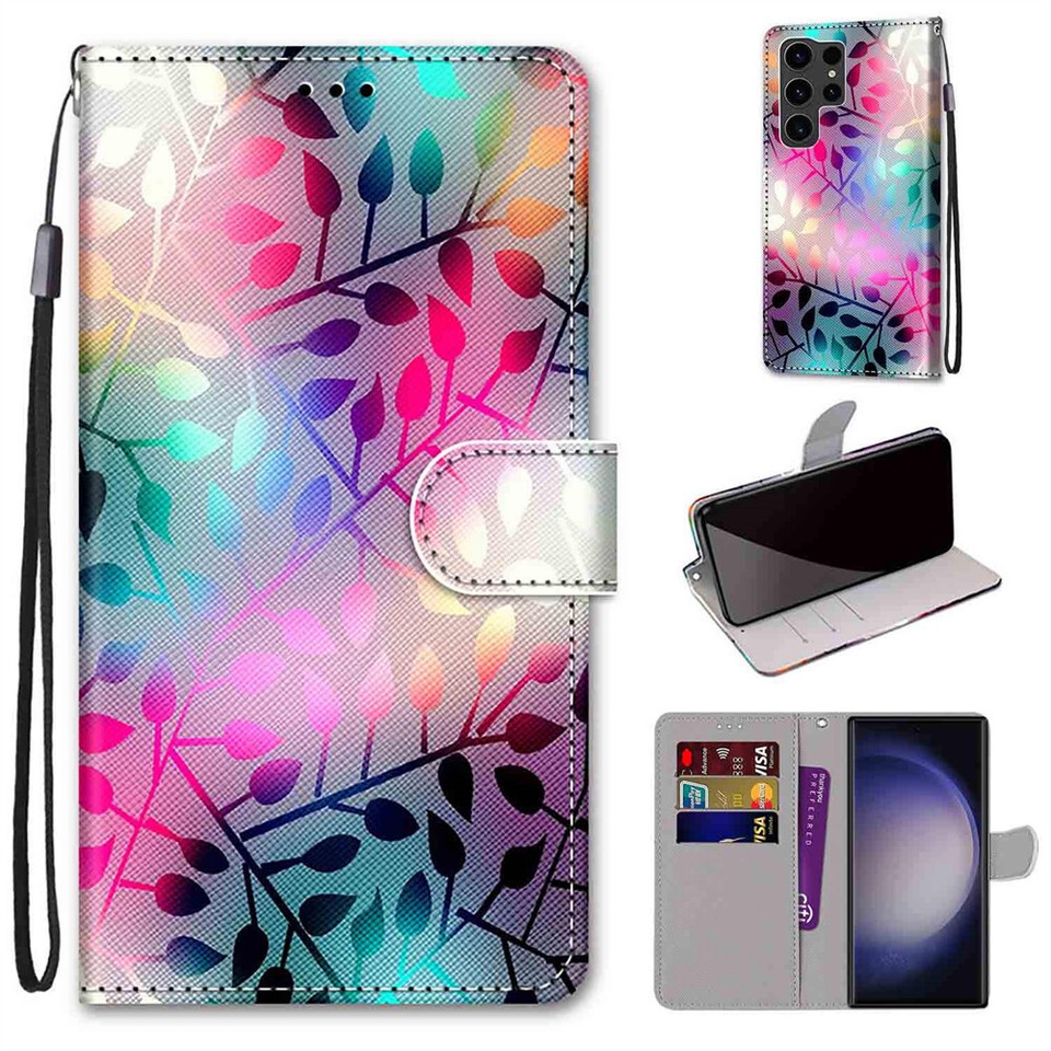 Magnetic Leather Flip Card Wallet Case For Samsung Galaxy S26 Ultra S25 ...