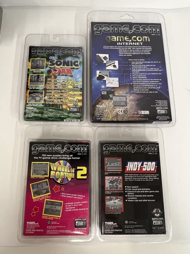Tiger Game.Com Pocket Pro Handheld System Factory sealed New And Games ...