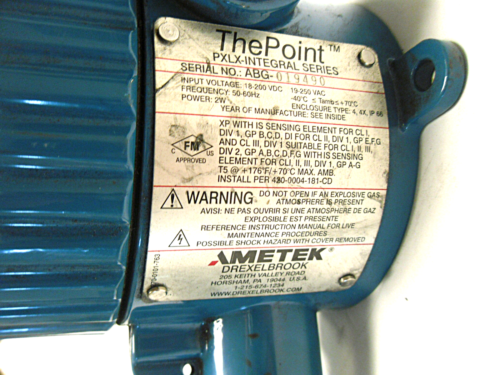 AMETEK / Drexelbrook Pxlx-Integral Séries Thepoint Niveau Interrupteur ...