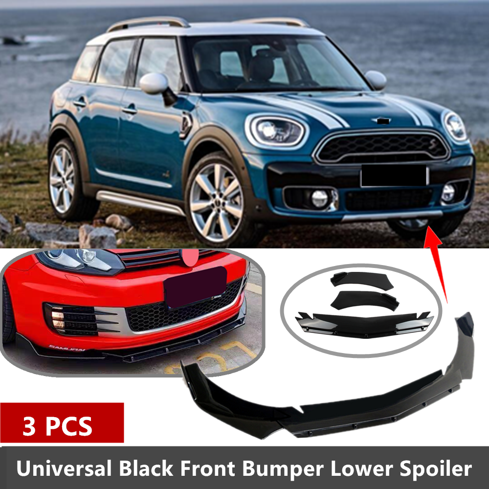 Universal Black Fit For 2013-2023 MINI Cooper Front Bumper Splitter ...