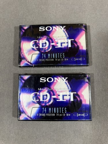 2 - Sony CD-IT High Bias Type II Audio Cassette Tape - 74 Minutes - NEW ...
