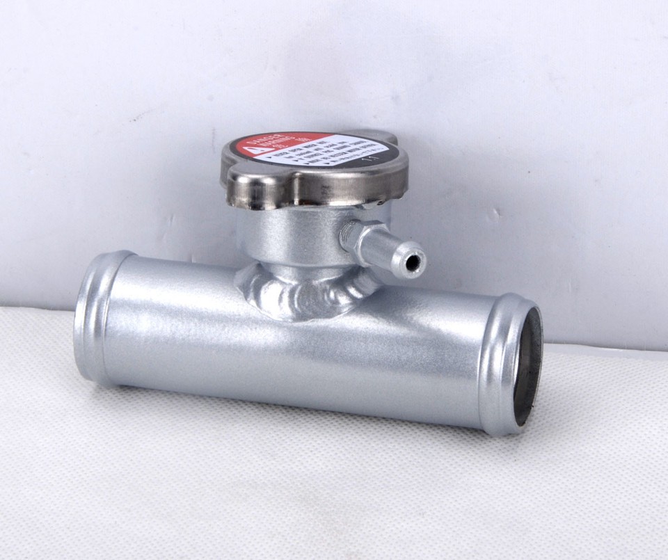 38mm 1-1/2" O.D Aluminum Inline Radiator Filler Neck With Cap Silver 45 ...