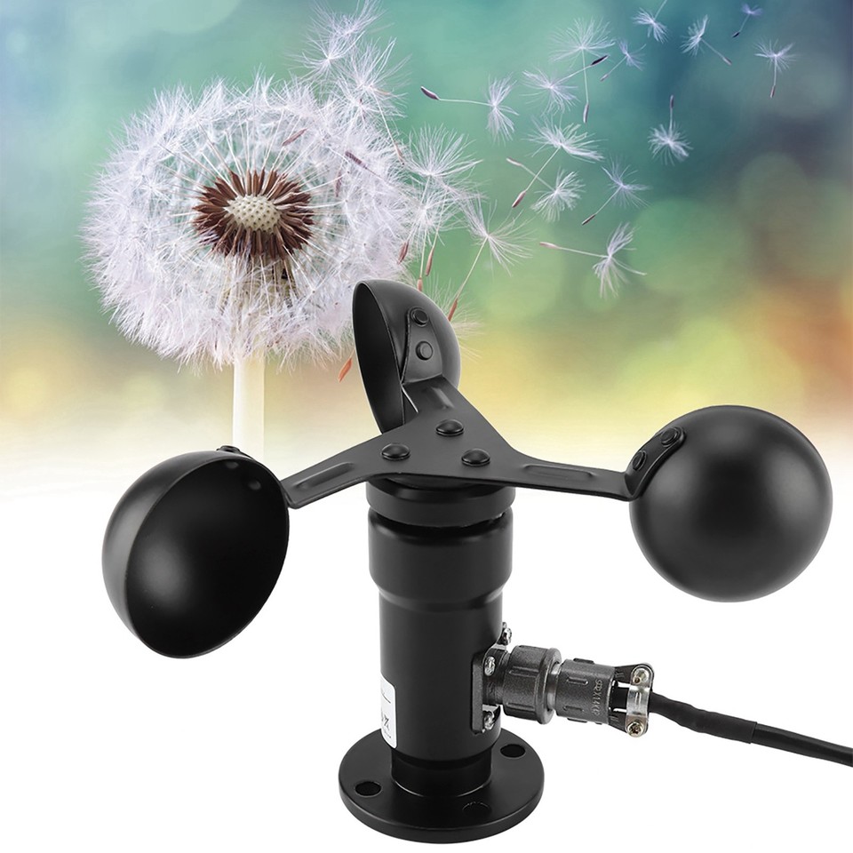 0‑5V Aluminum Alloy Wind Speed Sensor Anemometer Three Cups Wind Speed ...