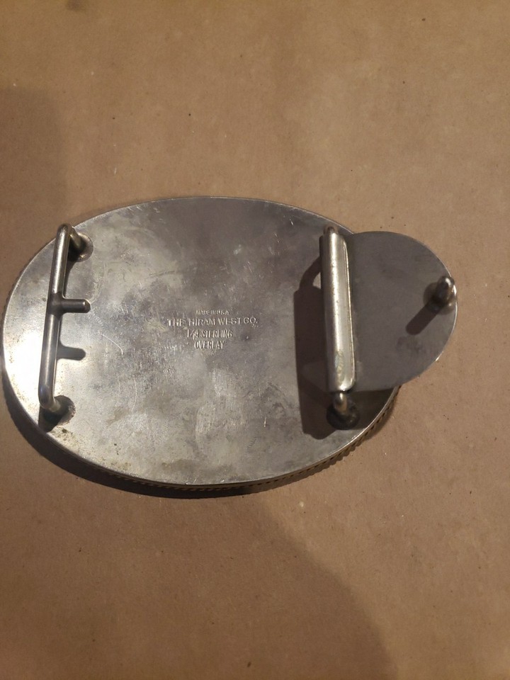 Team Penner Round Up Gold Country Trophy Hiram Sterling Overlay Belt ...