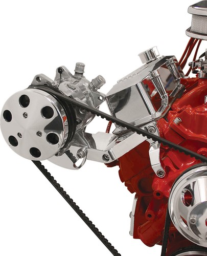 BILLET SPECIALTIES POLISHED SANDEN AC COMPRESSOR BRACKET,SIDE MOUNT,SBC ...