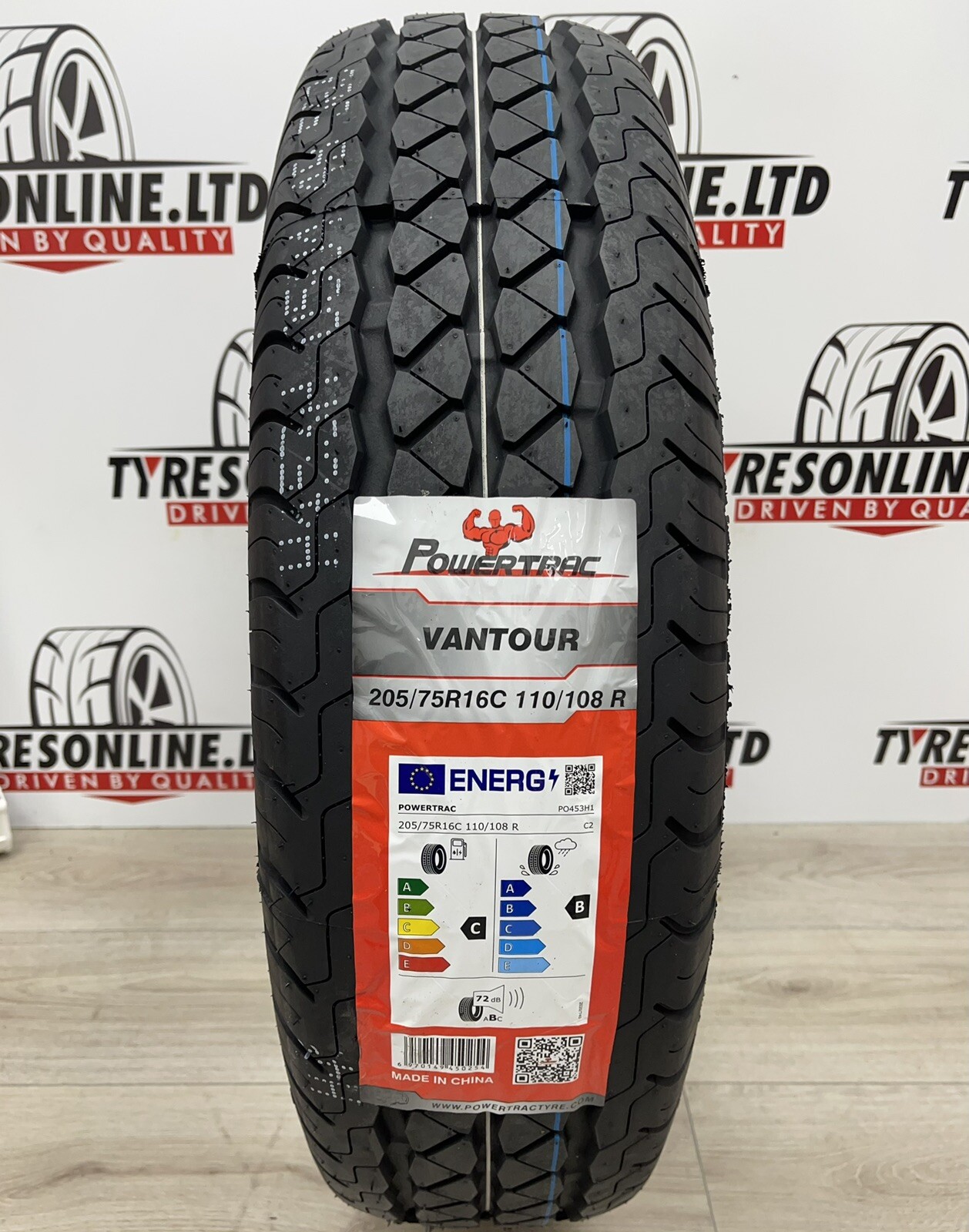 2 X 205 75 16C POWERTRAC COMMERCIAL VAN 205/75R16C 110/108R 8PR C B ...