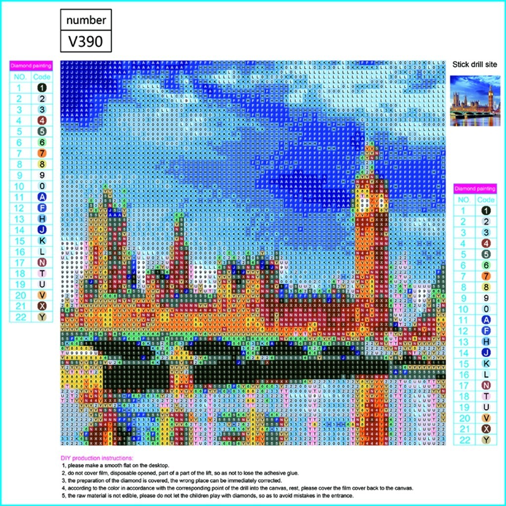 5D Embroidery Paintings Rhinestone Pasted DIY Cross Stitch Full Diamond ...