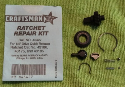 NEW (RARE) 1/4" Craftsman 43427 Ratchet Repair Kit --fits #43186, 43175 ...