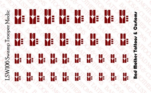 Star Wars Swamp Trooper Medic Logo Waterslide Decals for action figures ...
