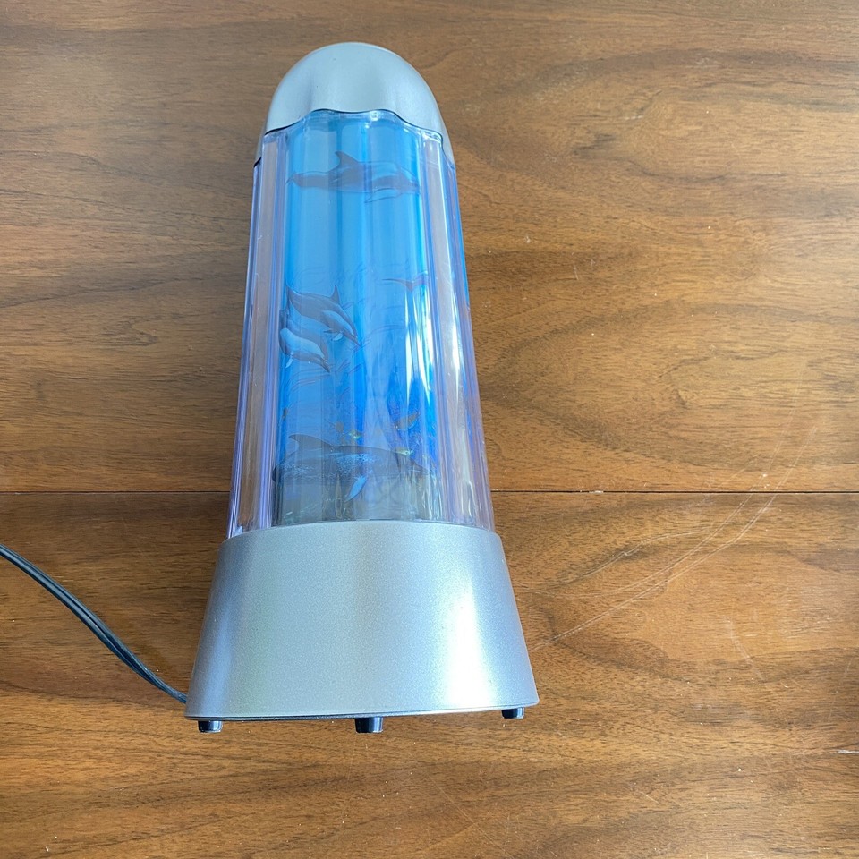 Vintage Spencers Bullet Style Undersea Rotating Dolphins Motion Lamp ...