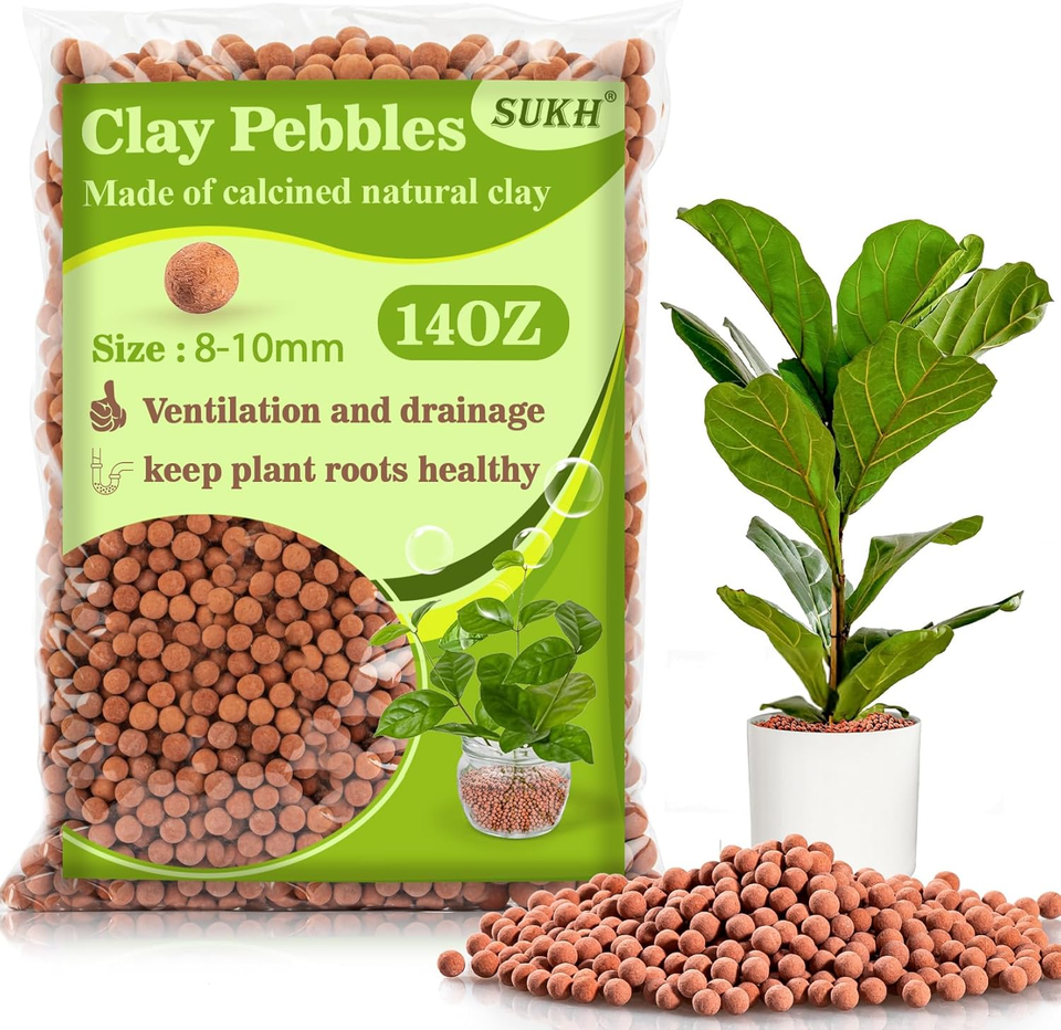 14oz Clay Pebbles for Indoor Plants Drainage, Hydroponics, LECA, Aquaponics Use | eBay