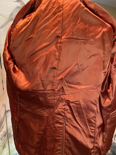 J Riggins Rust Leather Jacket Vintage Guc Stylized Street Disco 80’s ...