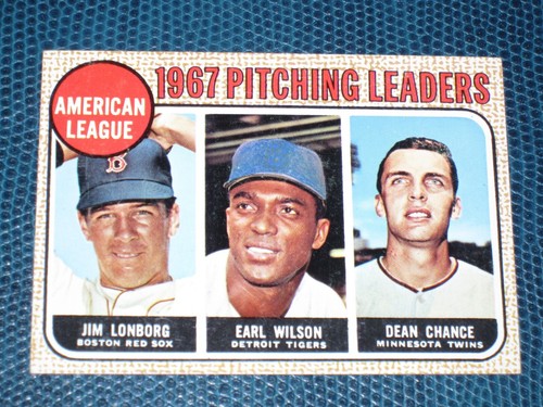 1968 Topps #10 AL PITCHING LEADERS Jim Lonborg, Earl Wilson, Dean ...