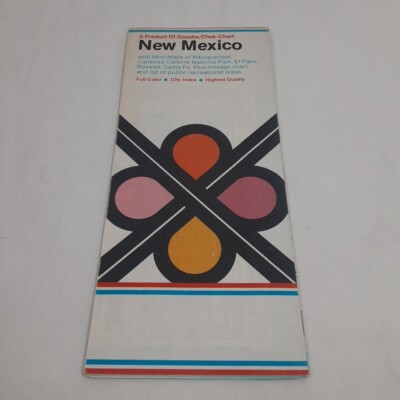 Vintage Gousha Chek-Chart New Mexico State Highway Travel Road Map ...
