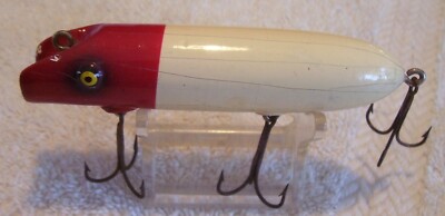 11123 NICE VINTAGE SOUTH BASS DIVE-ORENO WOOD LURE LOT G TACK EYES 3-5/ ...