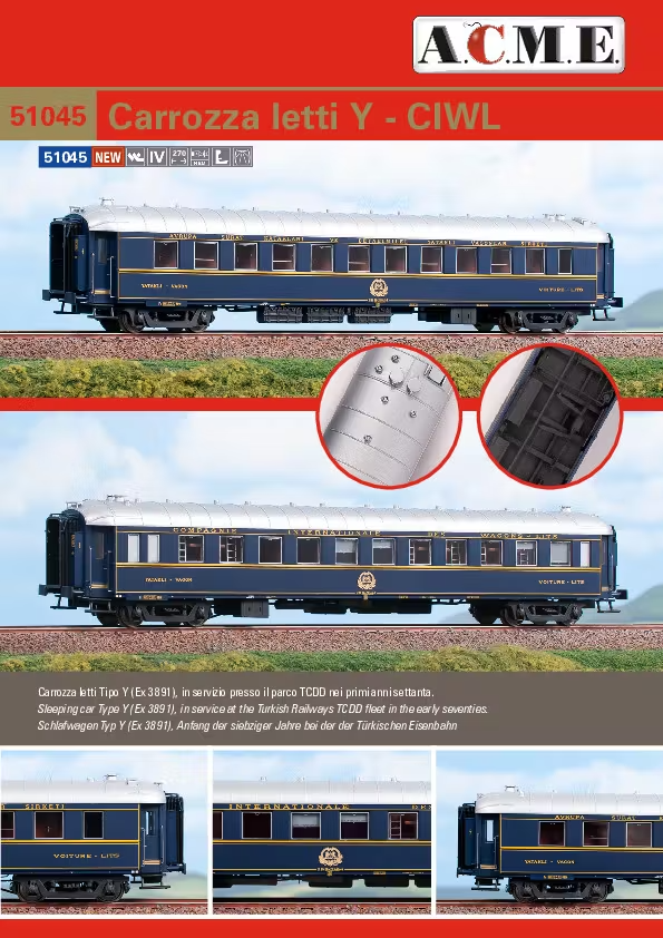51045 Acme Bed Type Y Ciwl Management Tcdd , Two Vestibules Livery FS ...