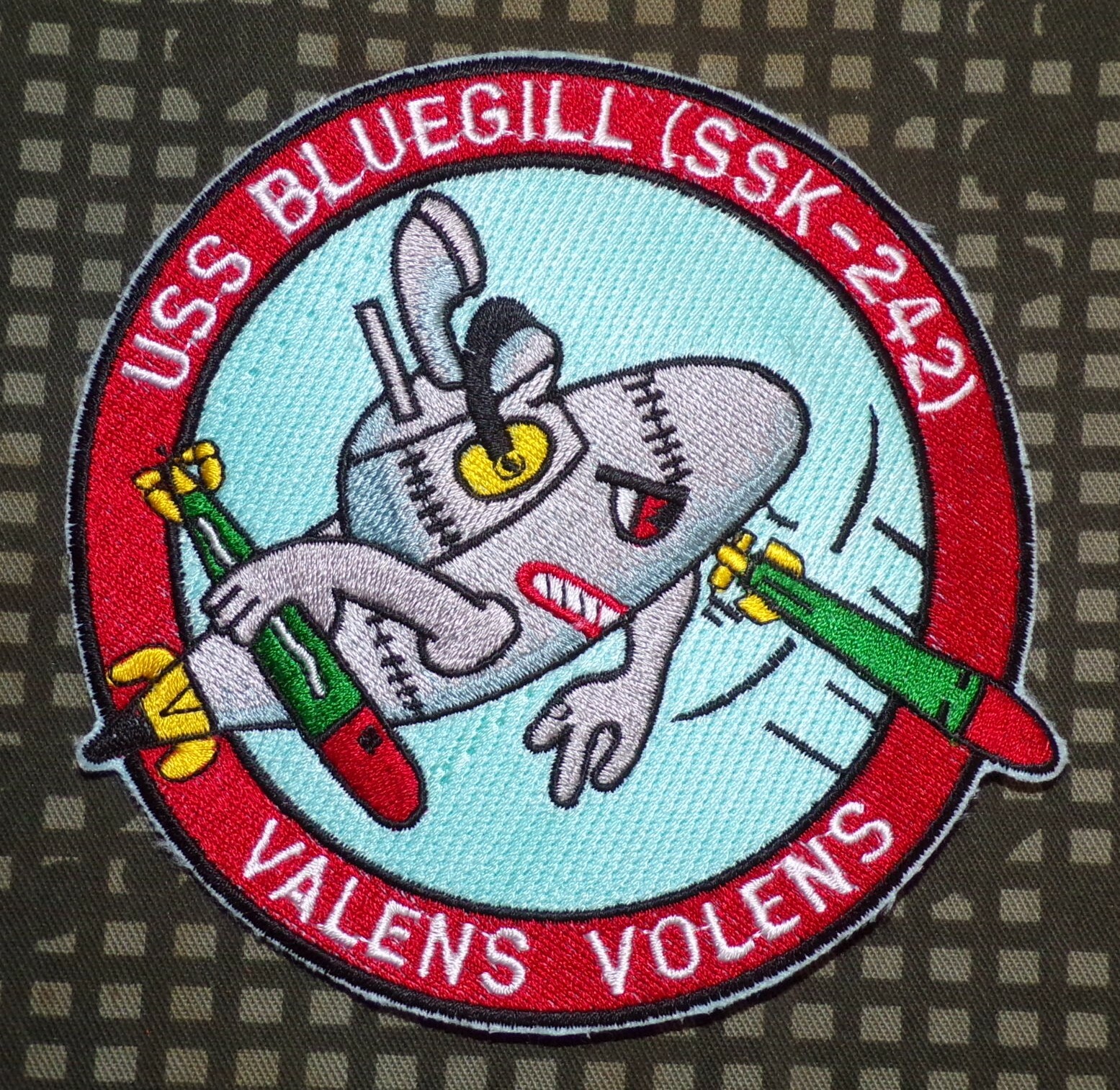 US Navy USS Bluegill SSK 242 Submarine Embroidered Full Color Patch | eBay