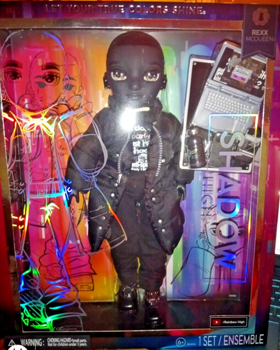 Rainbow High Shadow High Rexx Mcqueen- Black Color Fashion Doll - NEW ...