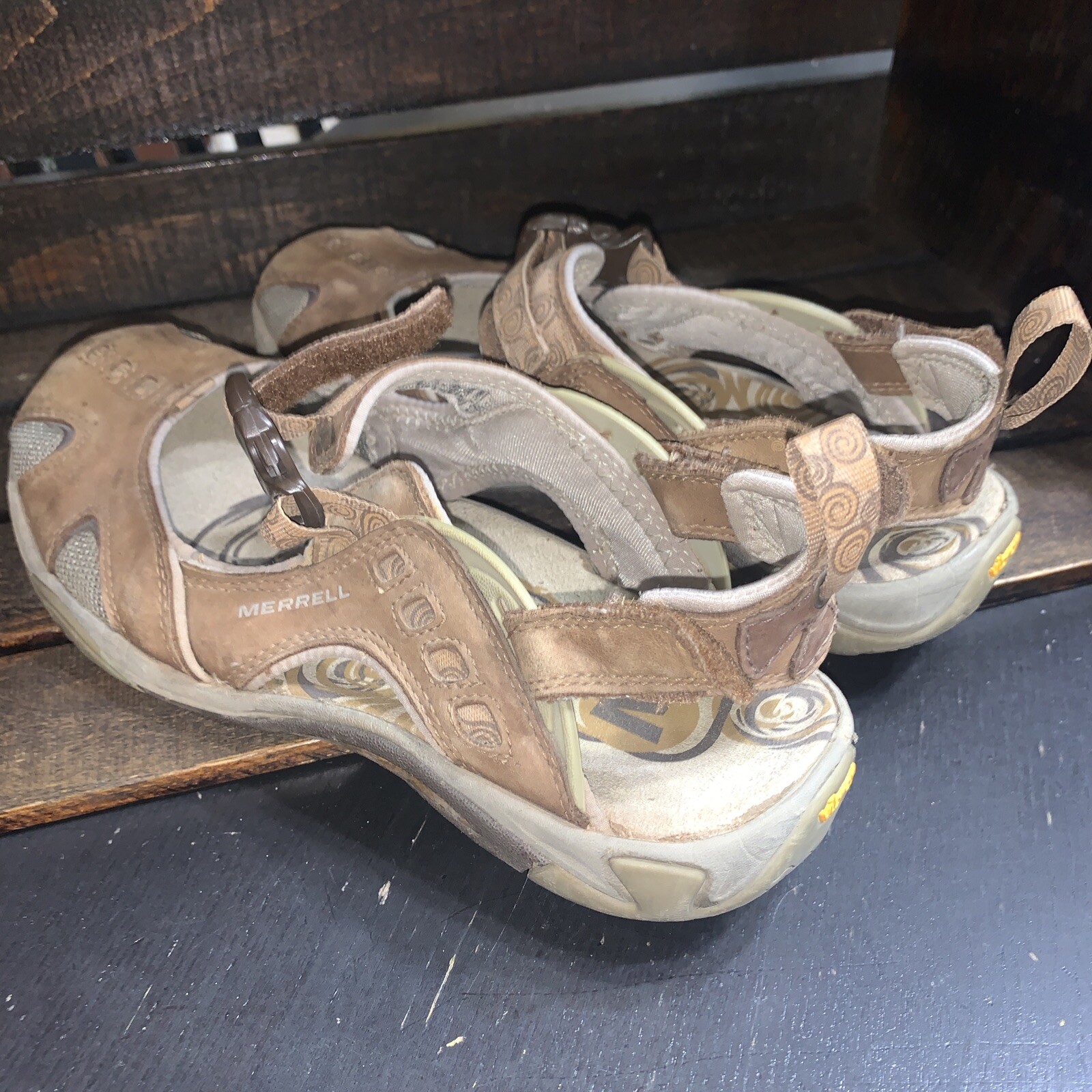 Merrell Brindle Leather Mary Jane Closed Toe Sandals, Women's 7 | eBay