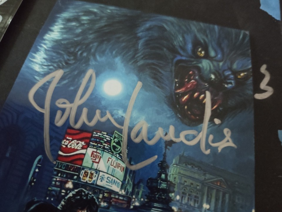 JOHN LANDIS DIRECTOR SIGNED AUTOGRAPH AMERICAN WEREWOLF IN LONDON ART ...