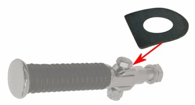 HARLEY MOTORCYCLE MALE FOOT PEGS SPRING TENSHION WASHERS D-SHAPE SET 2 ...