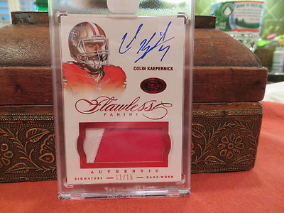 Panini Flawless Ruby Autograph Jersey 49ers Auto Colin Kaepernick 11/15 ...