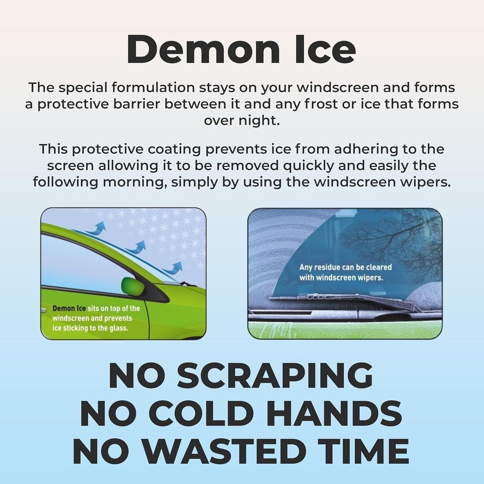 CarPlan Demon Ice 1L 2 Pack - 2 in 1 Pre-Icer & De-Icer FREE SHIPPING ...