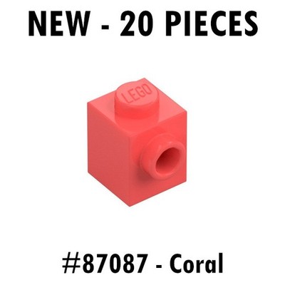 Lego Brick 1x1 with Stud on Side (87087) Coral - New - 20 pieces | eBay