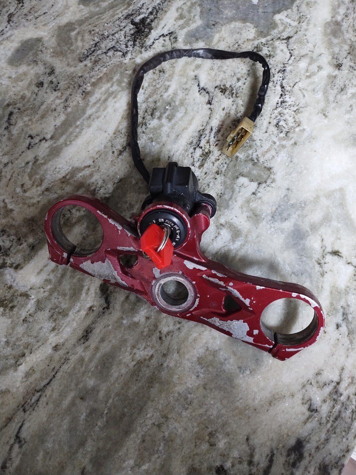 05-06 KAWASAKI NINJA ZX6R ZX636 FORKS UPPER TRIPLE TREE CLAMP WITH KEY ...