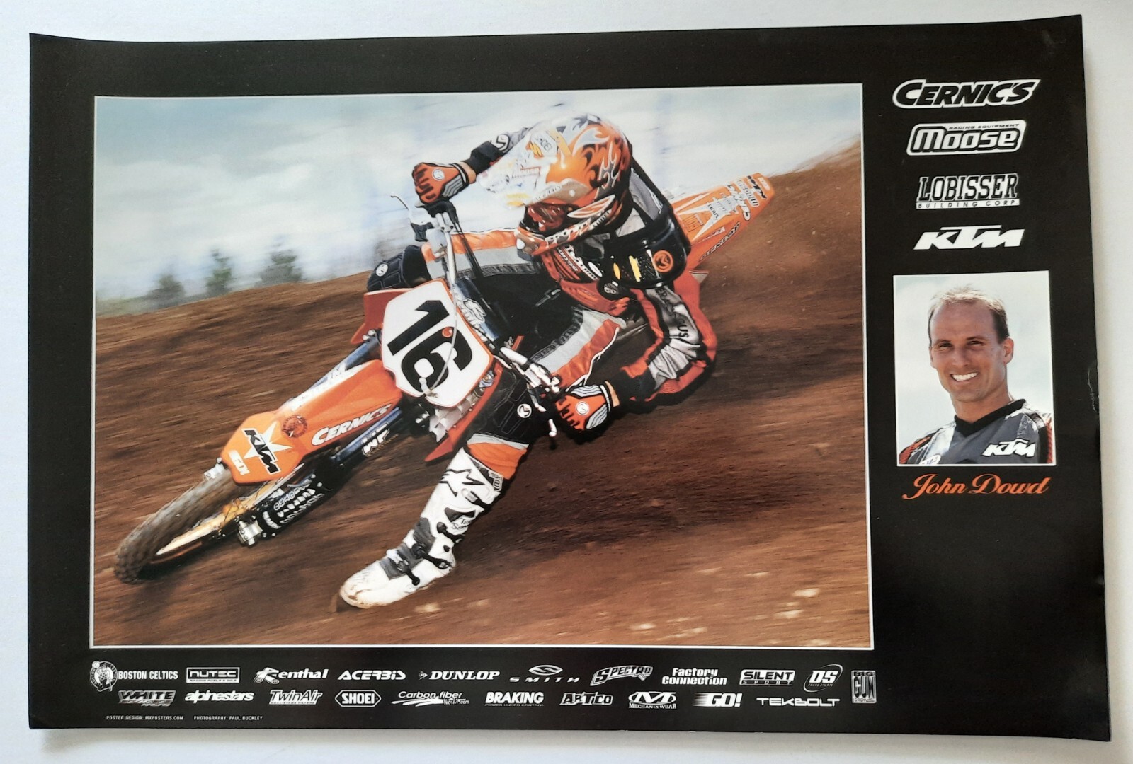 Vintage Poster John Dowd AMA Motocross Supercross KTM Cernics | eBay