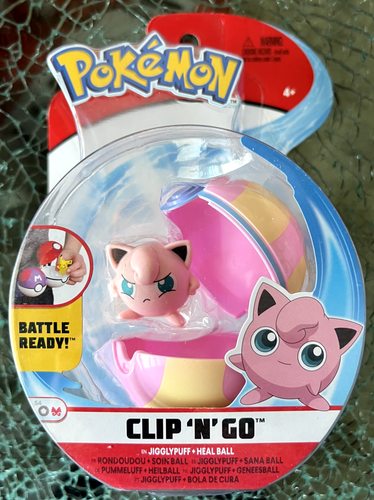 Jazwares Pokemon Clip ’N' Go Jigglypuff Heal Ball Action Battle Figure ...