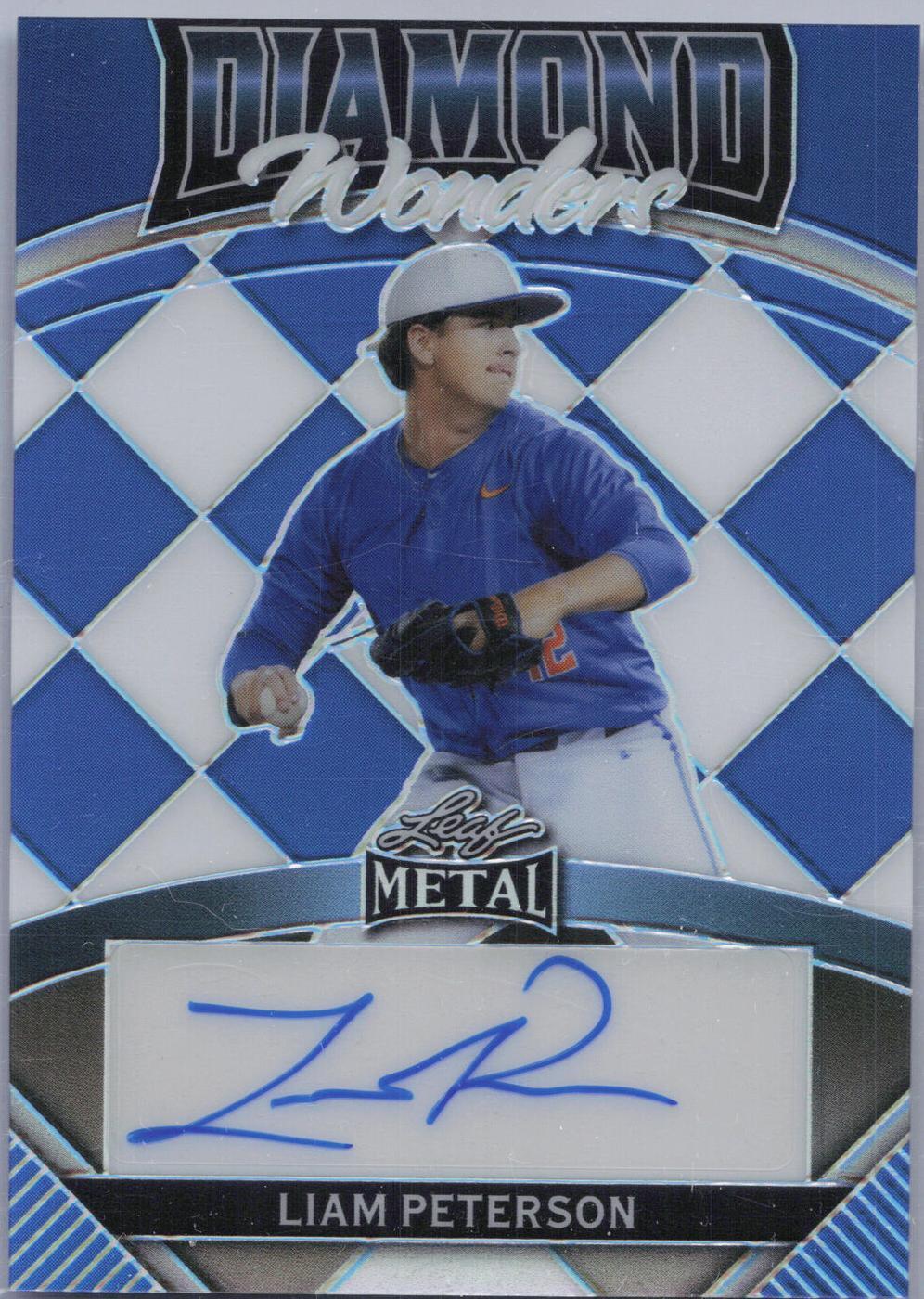 2024 Leaf Metal - Diamond Wonders Liam Peterson #DW-LP1 Blue Prismatic /25 (AU, RC) for sale ...