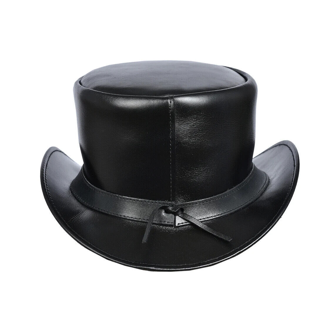 Top Hat Wire Skull Leather Top hat Spikes Steampunk Top Hat | eBay