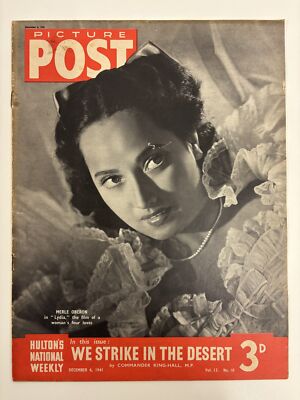 Picture Post Magazine December 6, 1941 WWII Merle Oberon 'Lydia' We ...