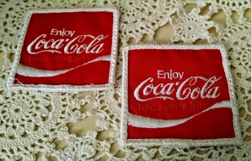 COKE PATCH SET 2 VINTAGE RED WHITE ENJOY COCA COLA NEW BERN NC PLANT ...