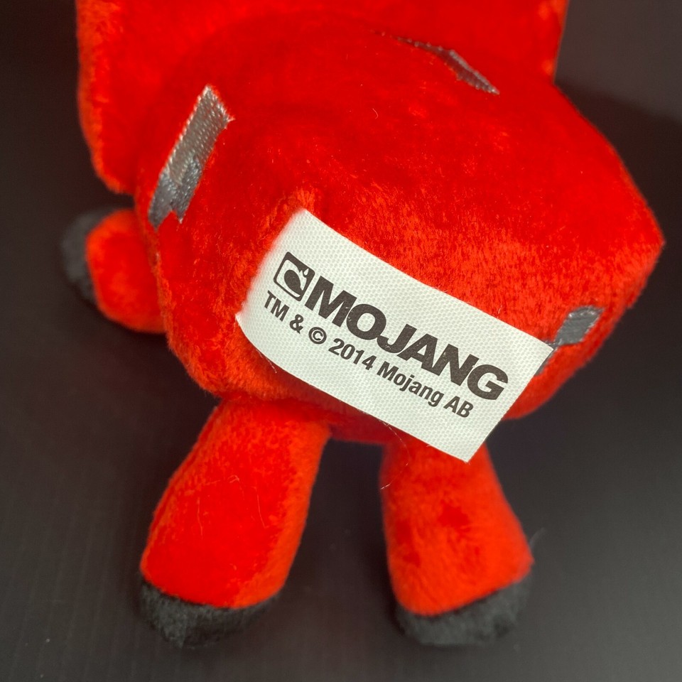 Minecraft Mojang Mooshroom 6” Plush Red Cow Stuffed Animal 2014 Plushie ...