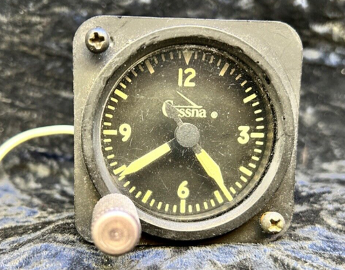 Aircraft Borg Electric Clock Indicator Cessna P/N C664508-0101 parts ...